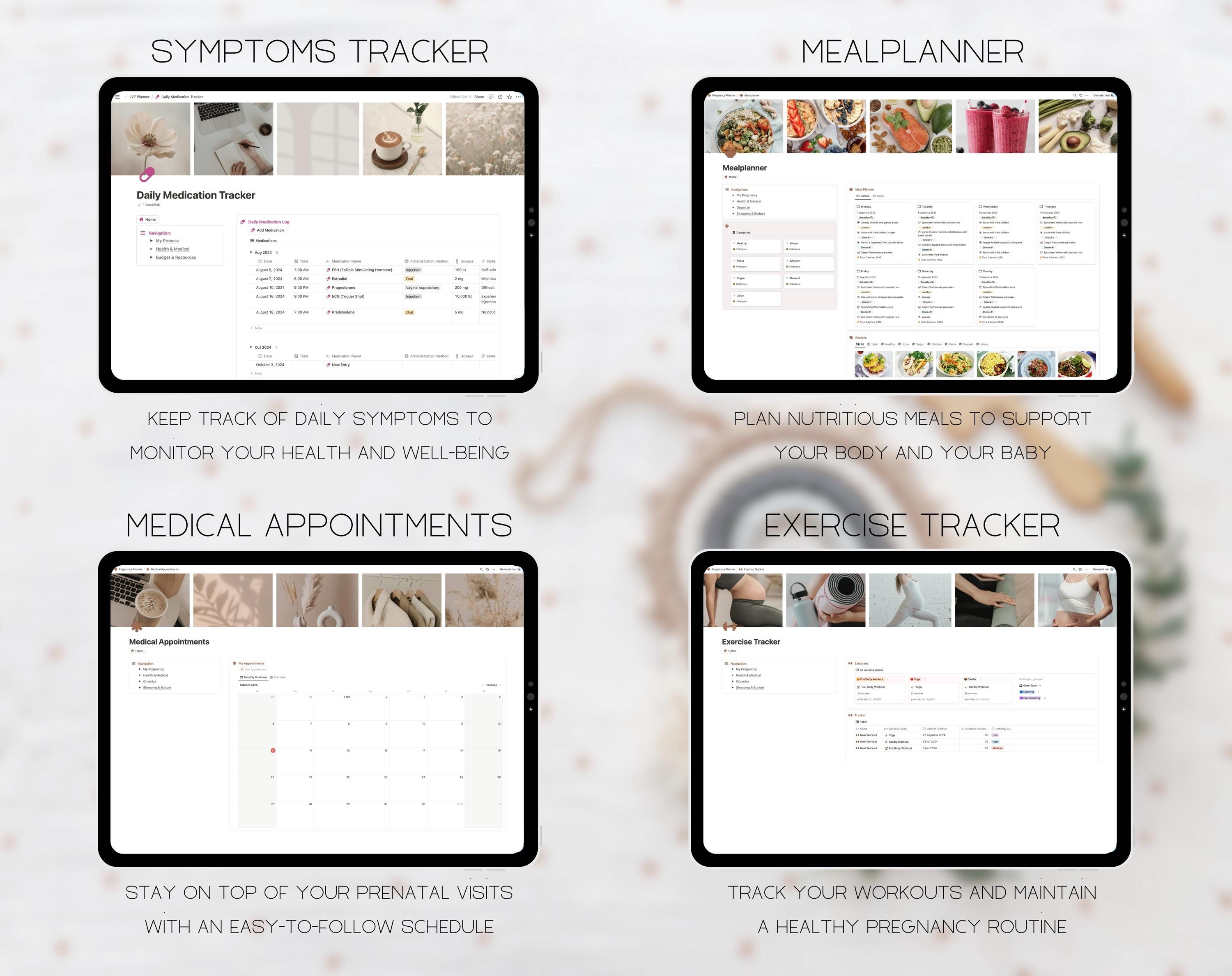 Notion Pregnancy Planner, Digital Birth Plan Template, Pregnancy Diary ...