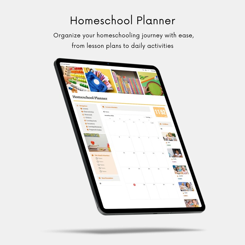 Notion Academic Homeschool Planner, All in One Editable Dashboard ...