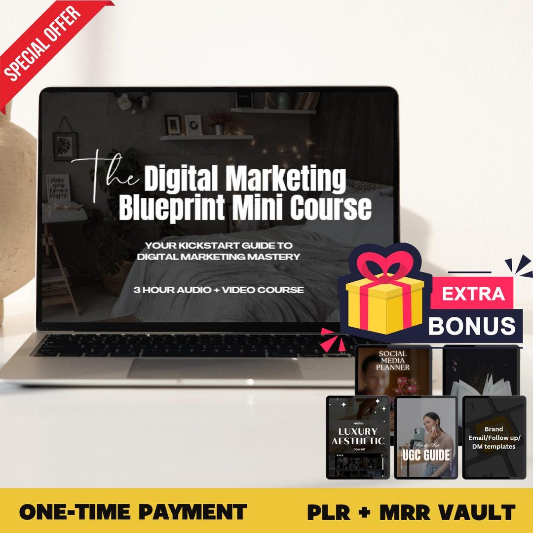 Mini Digital Marketing Blueprint With Master Resell Rights and Private ...