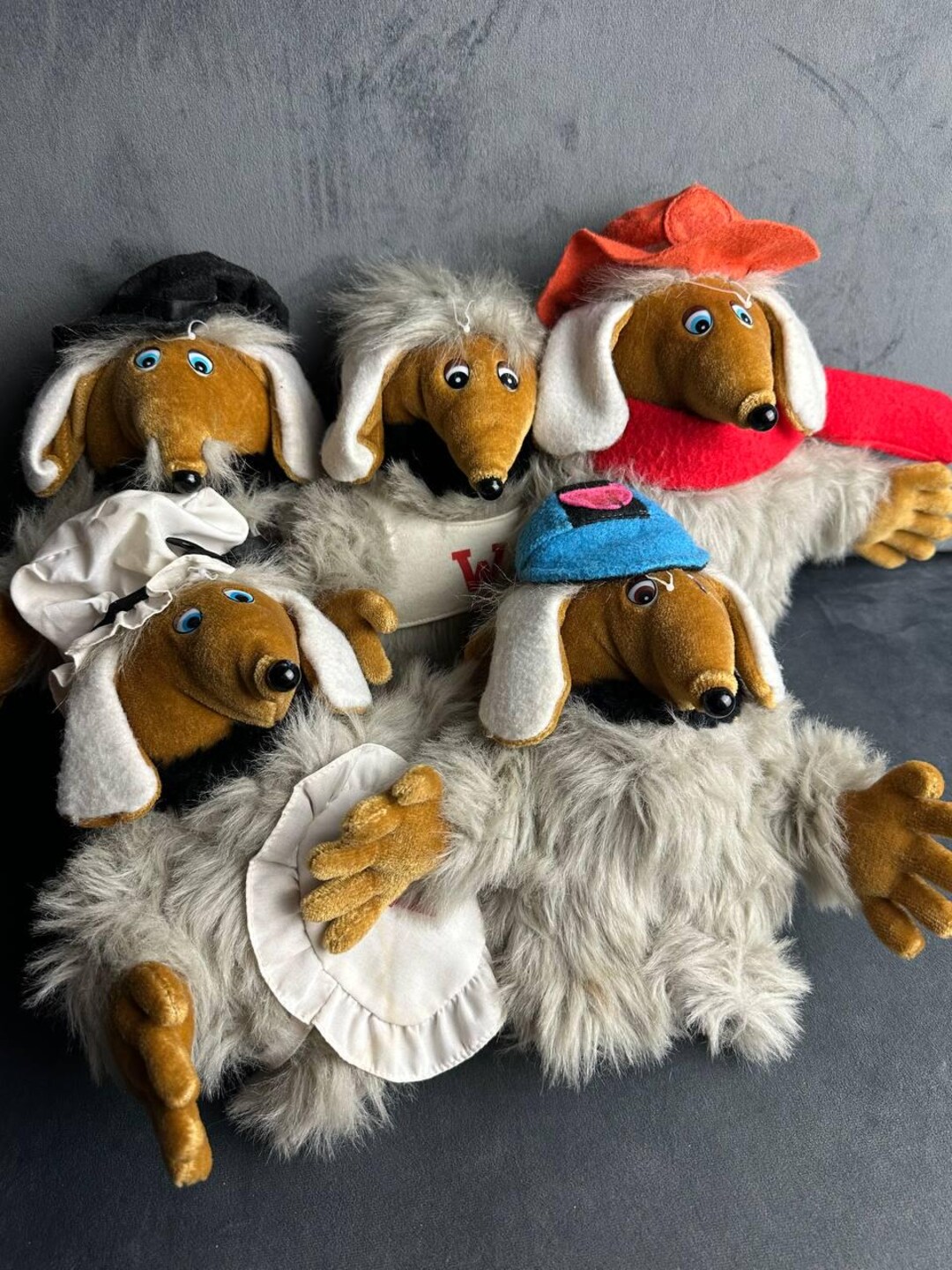 Vintage Wombles Plush Toy Set, 1990s, 5 Characters, Retro Collectible ...