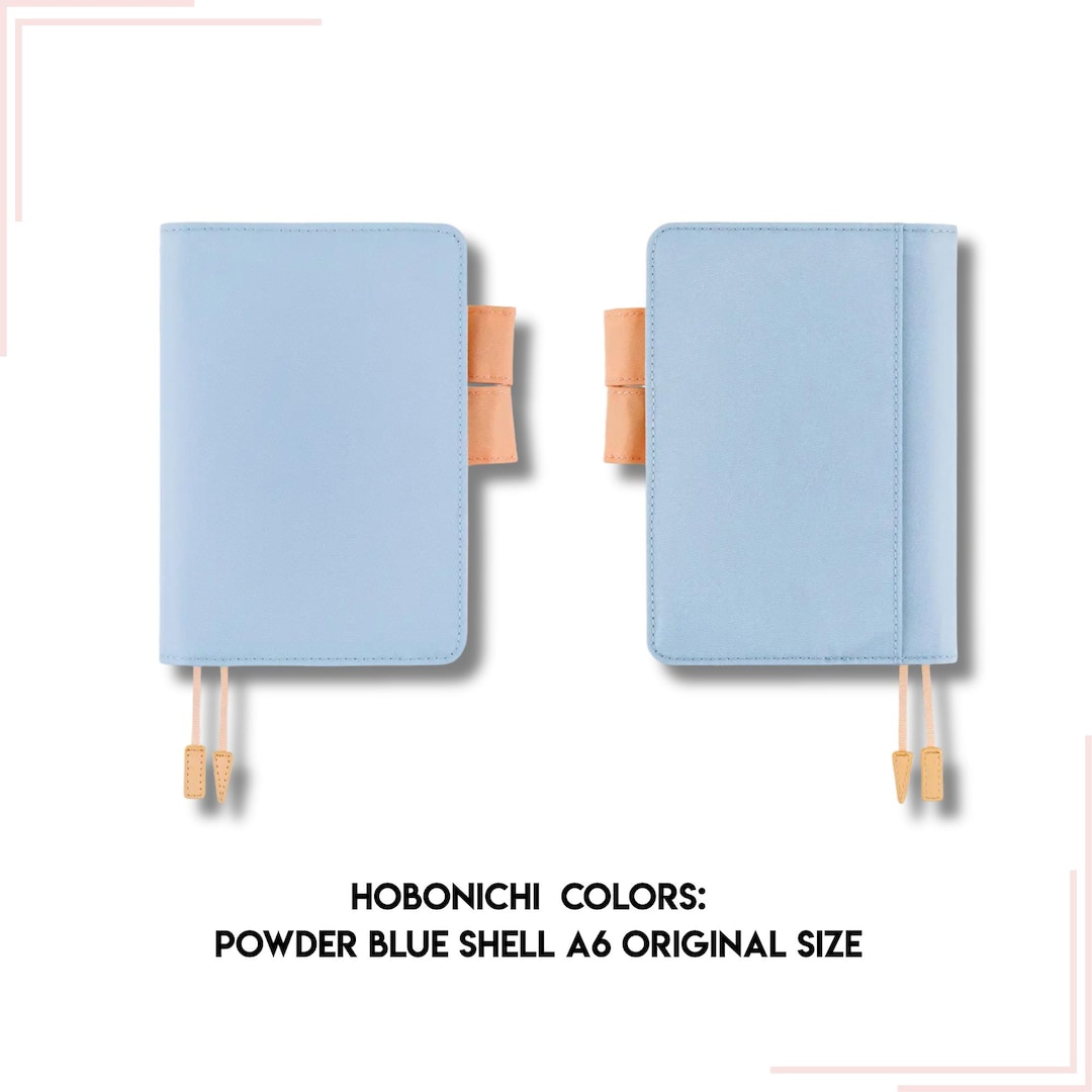 Hobonichi Cover Colors: Powder Blue Shell A6 Original Size for Original ...