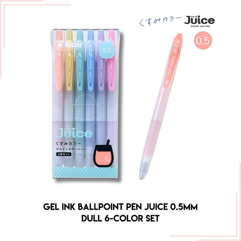 Pilot Gel Ink Ballpoint Pen Juice 0.5mm Dull 6-color Set - Etsy