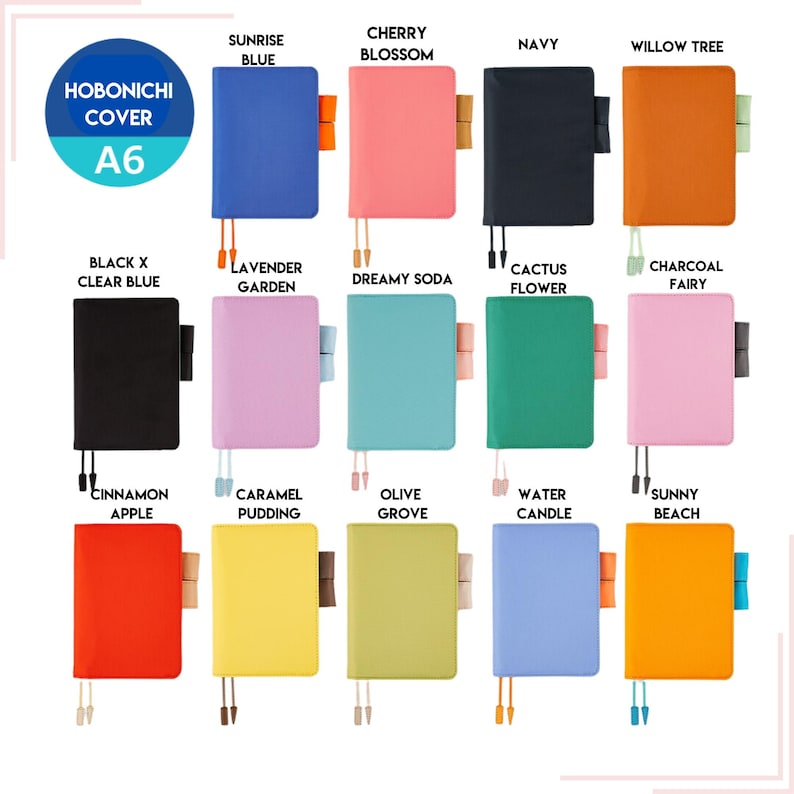 Hobonichi Cover for Original Planners A6 Size Colors 2024 2025 Version ...