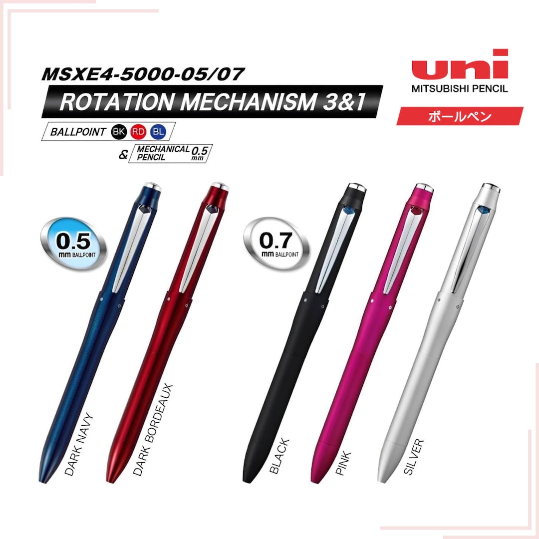 Uni Jetstream Prime Multi-function Pen 3&1 0.5mm and 0.7mm Nib , Refill ...