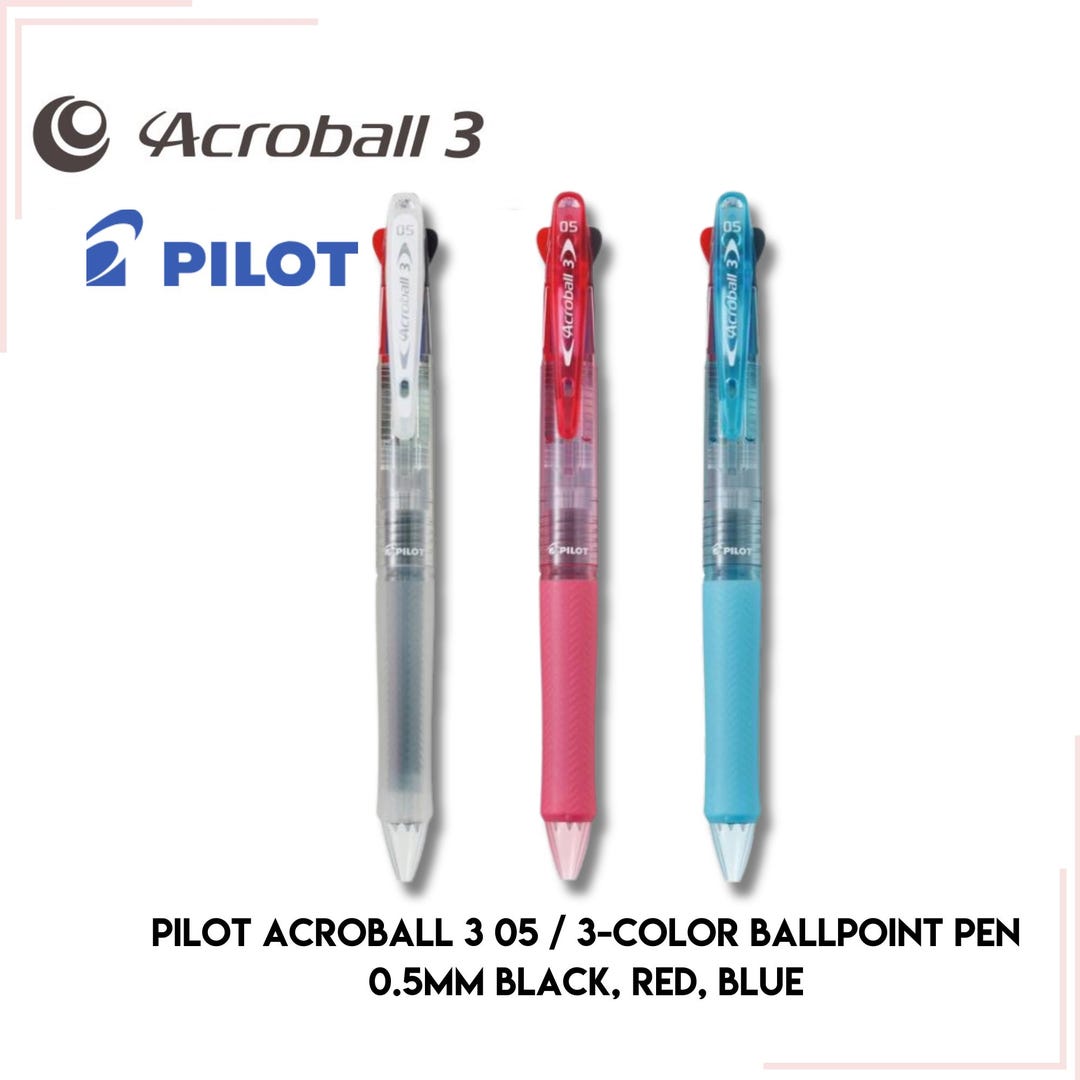 PILOT Acroball 3 05 / 3- Colort Ballpoint Pen 0.5mm /non-color Body ...
