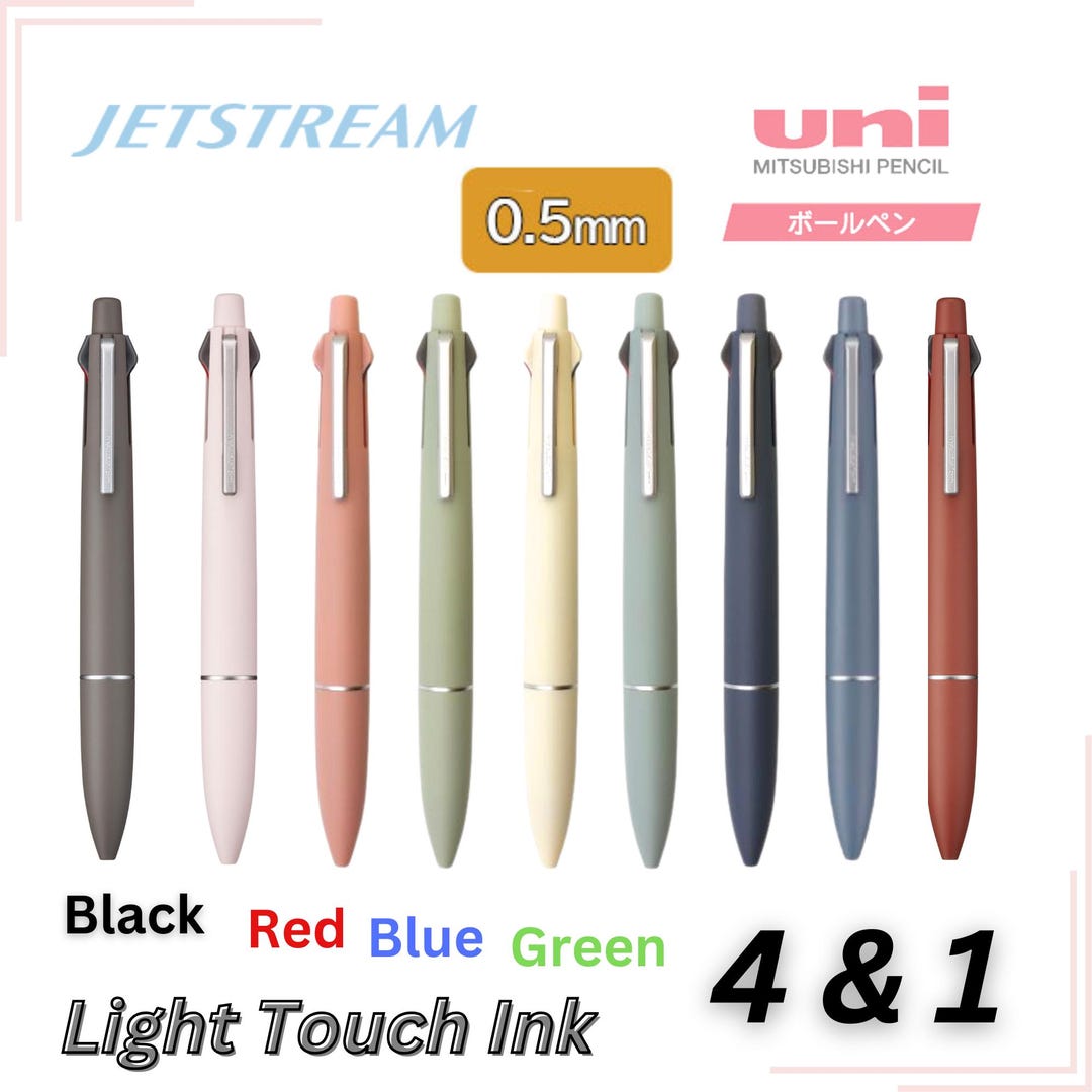 Uni Jetstream 4 in 1 Multi-function Pen With 4&1 Lite Touch Ink Ball Diameter:0.5mm 4 Colors ...