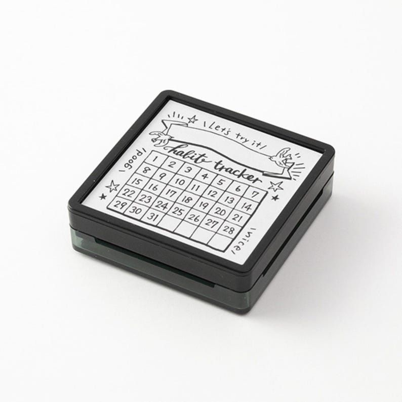 Midori to Do List Habit Tracker Pattern Permeable Stamp Oil-based Ink ...