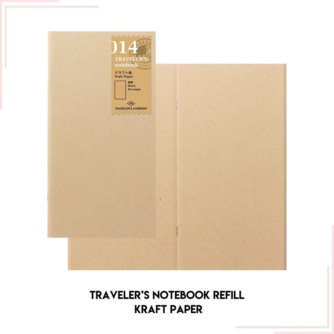 Traveler’s Notebook Kraft Paper Refill Regular 64 Pages, MD Paper ...