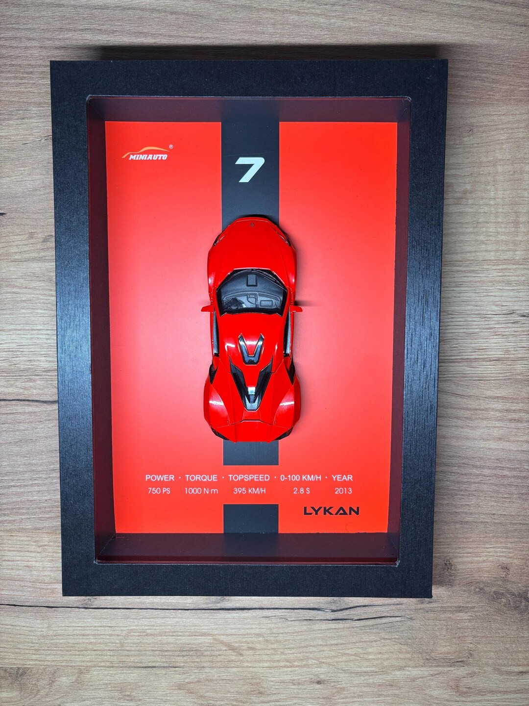 Ferrari SF90 Replica Frame. Car in Frame. 3D Shadowbox Handmade. Super ...