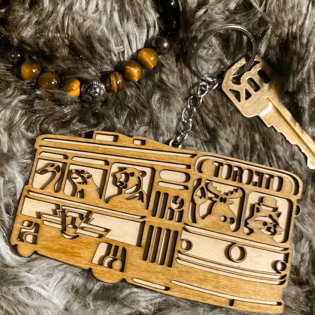 Wooden Toronto TTC Keychain Toronto Transit Charm Canada Subway ...