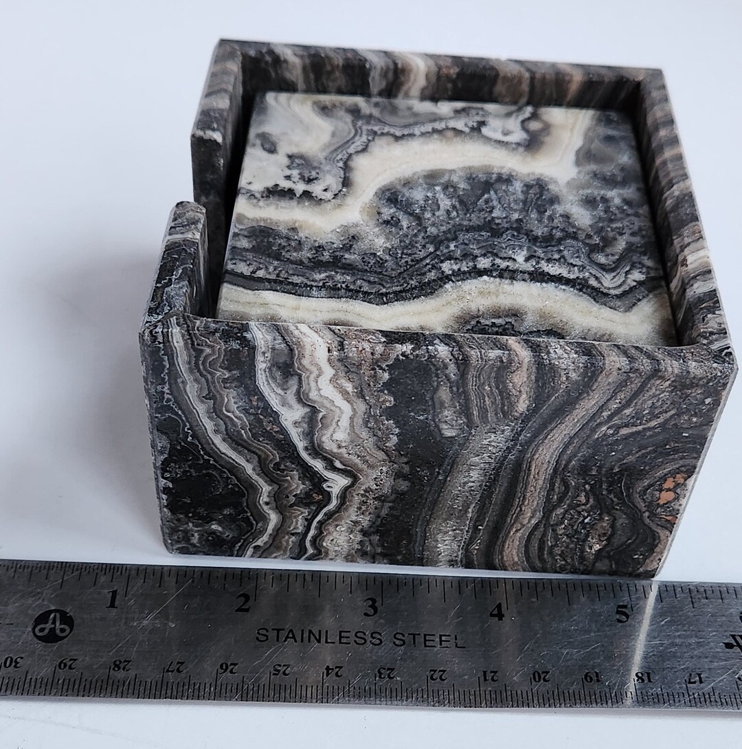 Beautiful Mexican Onyx Coasters Set - Etsy
