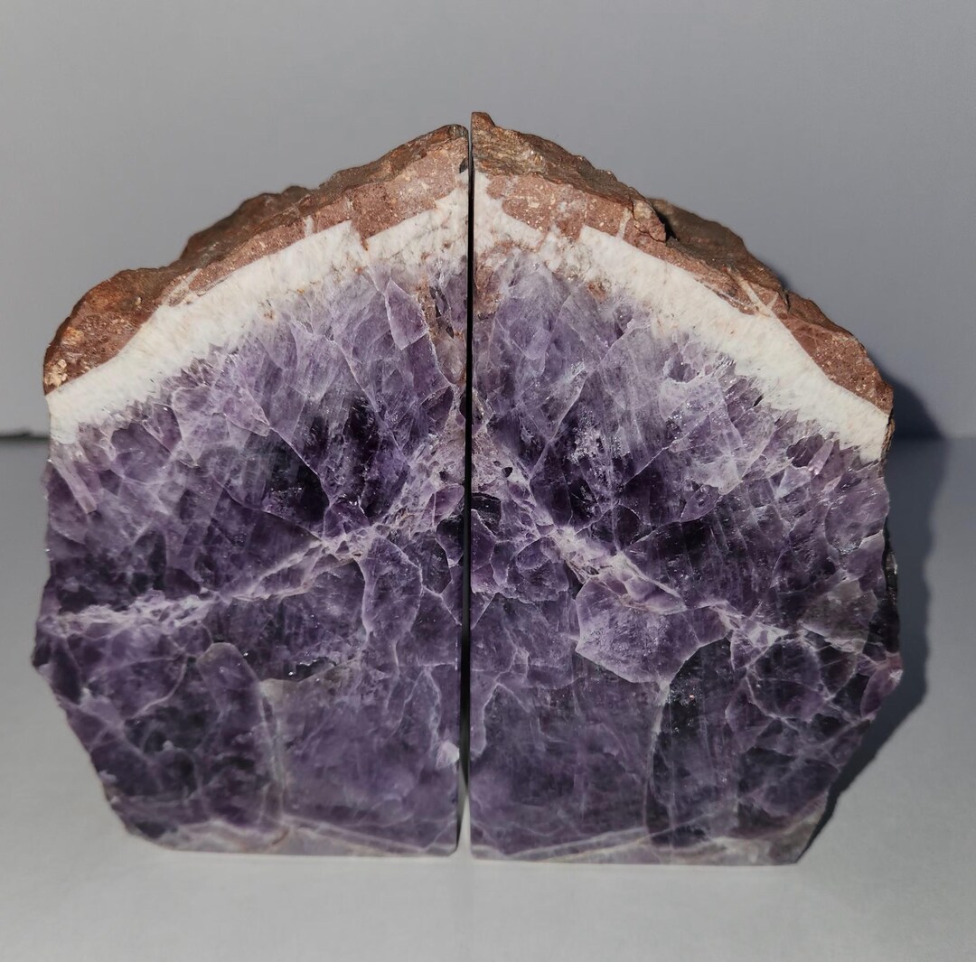 Chevron Amethyst Bookends From Brazil for Home Decor Gorgeous Pieces ...