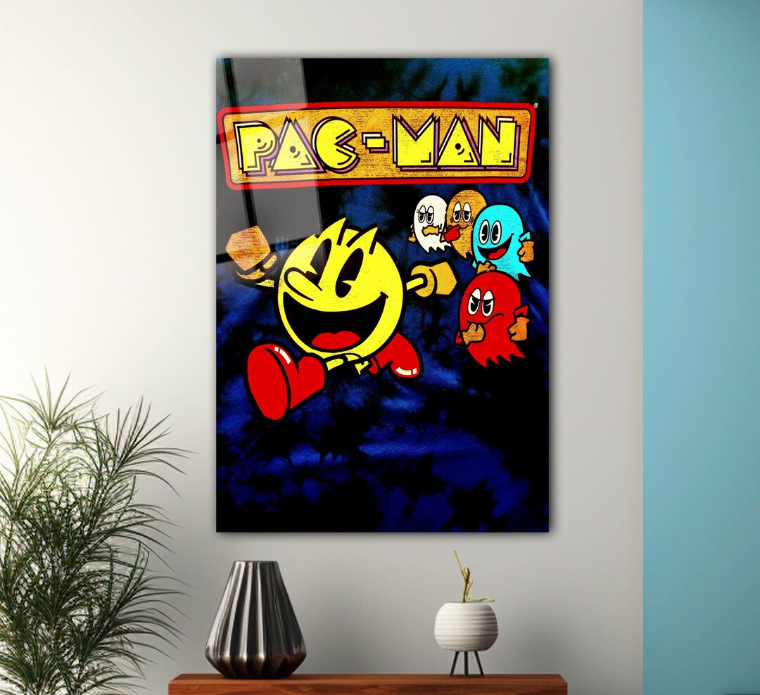 Pac-man Print,video Games,kids Room Décor,pac-man Poster,minimalist ...