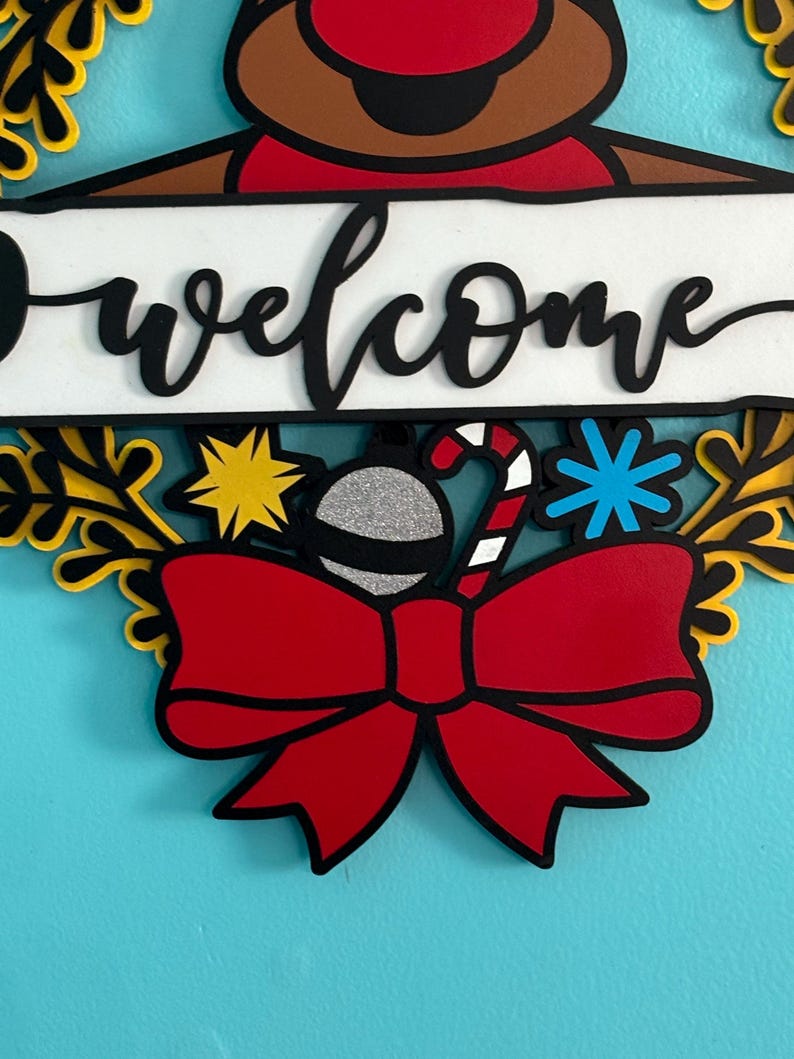 Rudolph Welcome Sign - Etsy