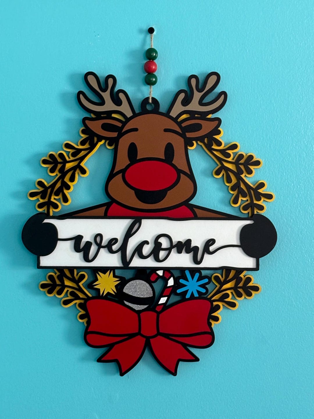Rudolph Welcome Sign - Etsy