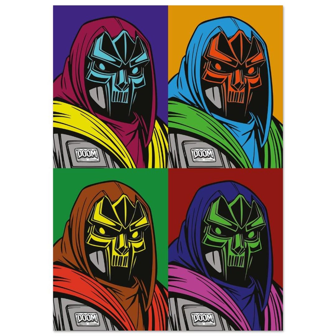 MF DOOM Colour Poster Print | Artistic Wall Art | DOOM Print Art - Etsy