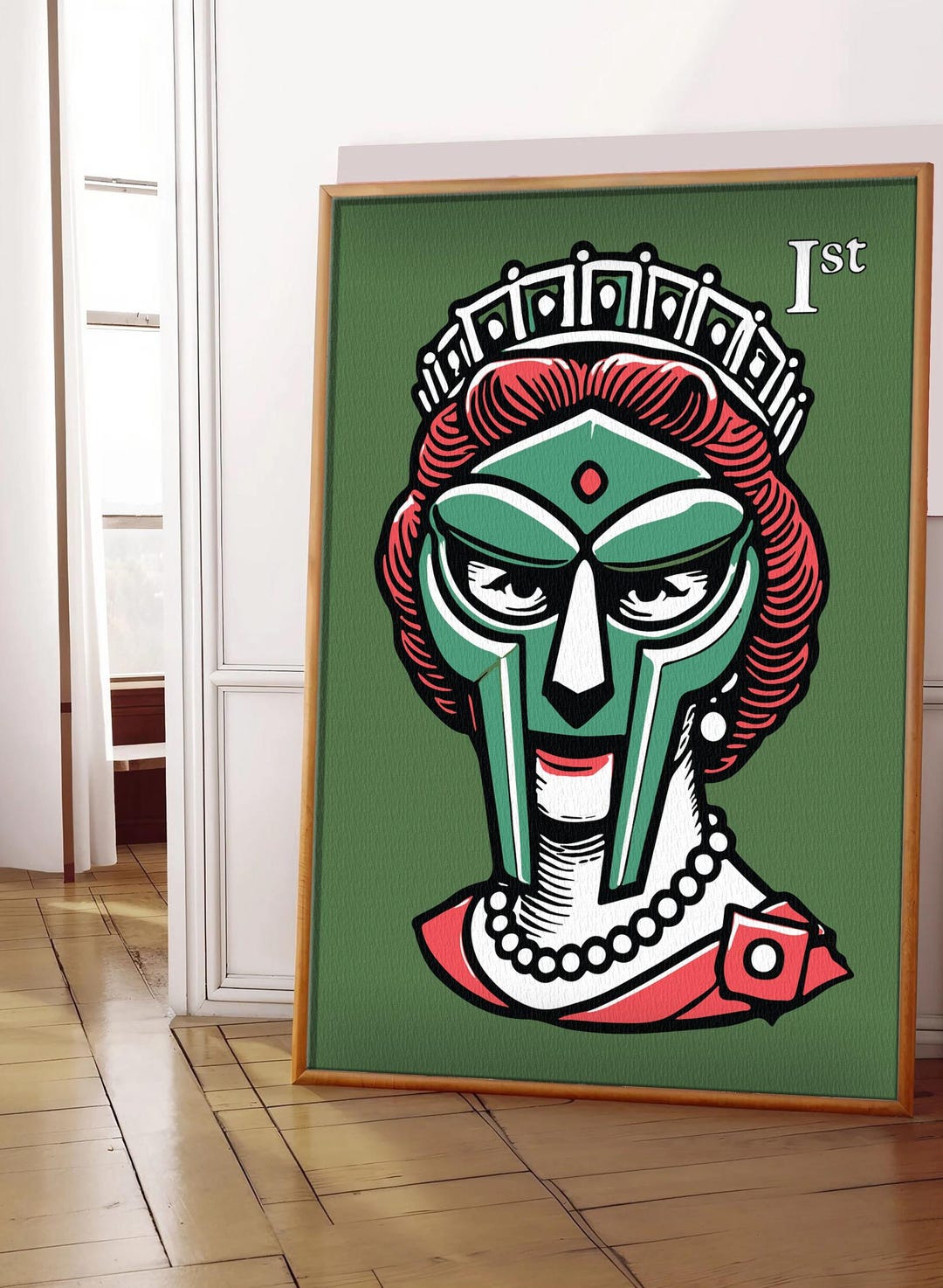 MF DOOM Queen Elizabeth Print, Vector Art - Etsy