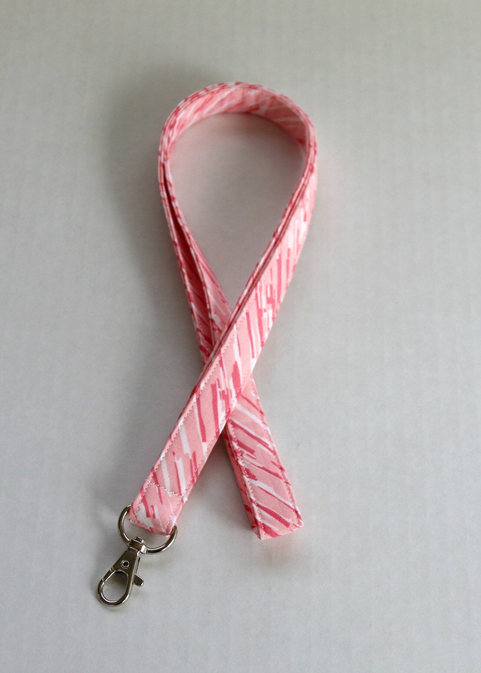 Pink White Lanyard - Pink Anchor Lanyard - Long Key Lanyard - ID Strap ...