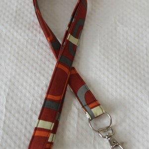 Retro Lanyard /rust Lanyards / Lanyards / ID Badge Holders / Boho ...