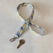 Blue Lanyard / Blue White Print Lanyard/ Lanyard ID Badge Holder/floral ...