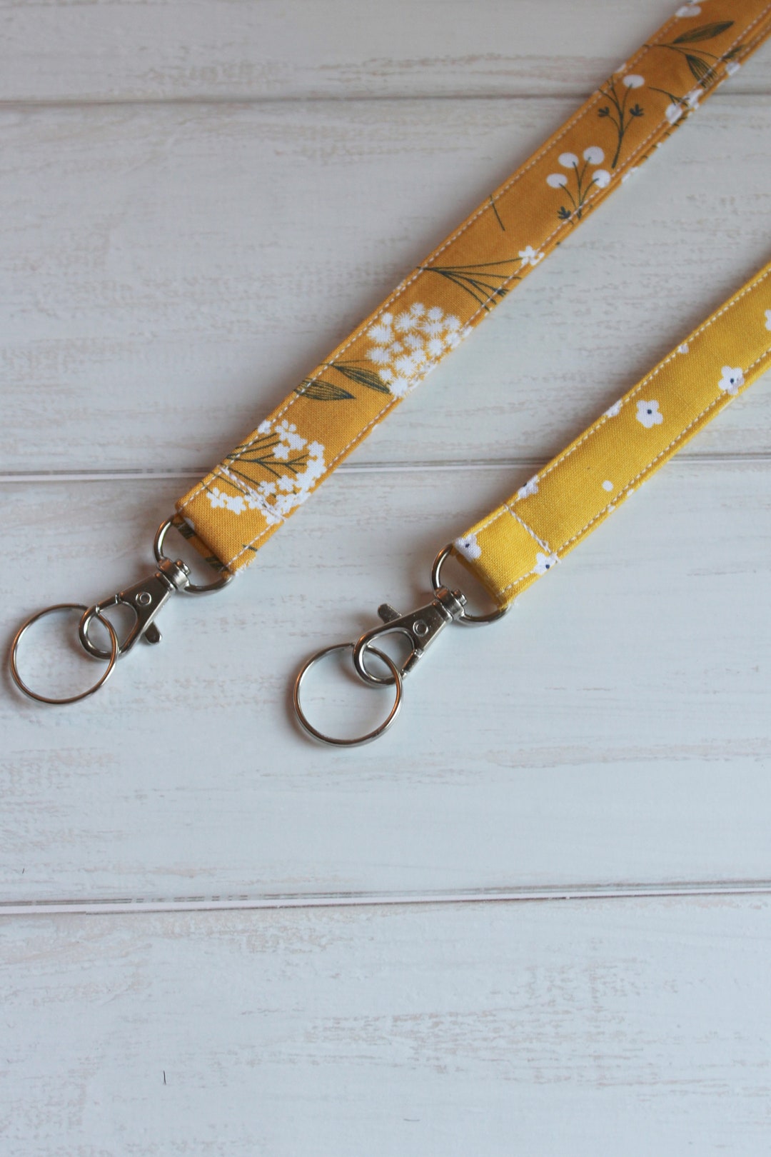 Yellow Lanyard, Floral Lanyard, Mustard Lanyard, Nurse Lanyard, Key ...