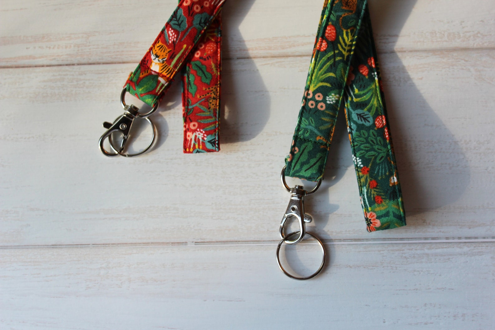 Green Forest Lanyard, Red Lanyard, ID Badge Lanyard, Animal Lanyards ...
