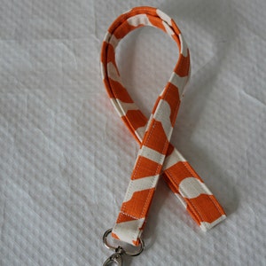 Orange Lanyard / Cotton Lanyards/key Lanyards/id Badge Holders/cute ...