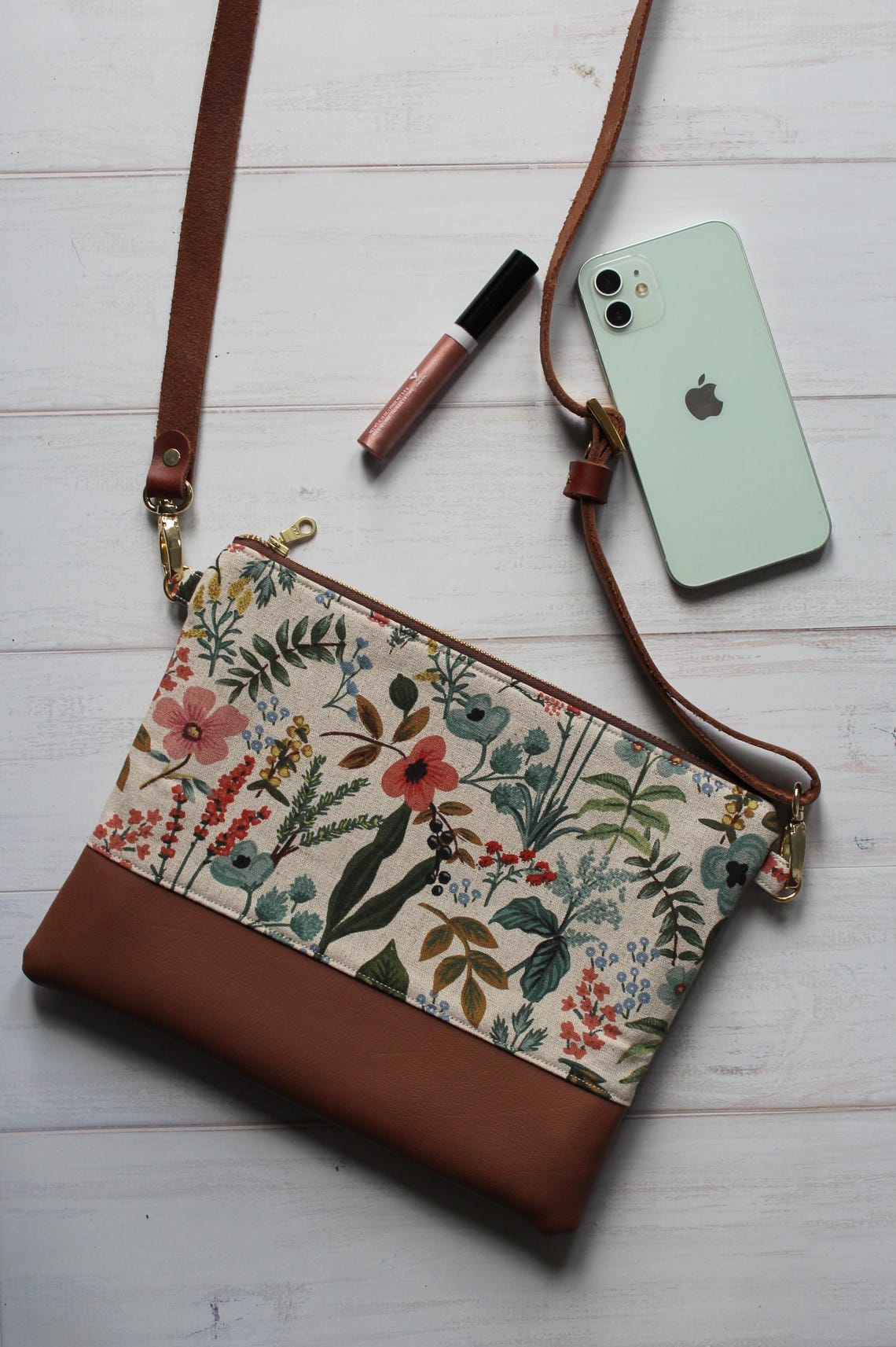 Small Crossbody Bag, Simple Crossbody Bag, Crossbody Purse, Floral ...
