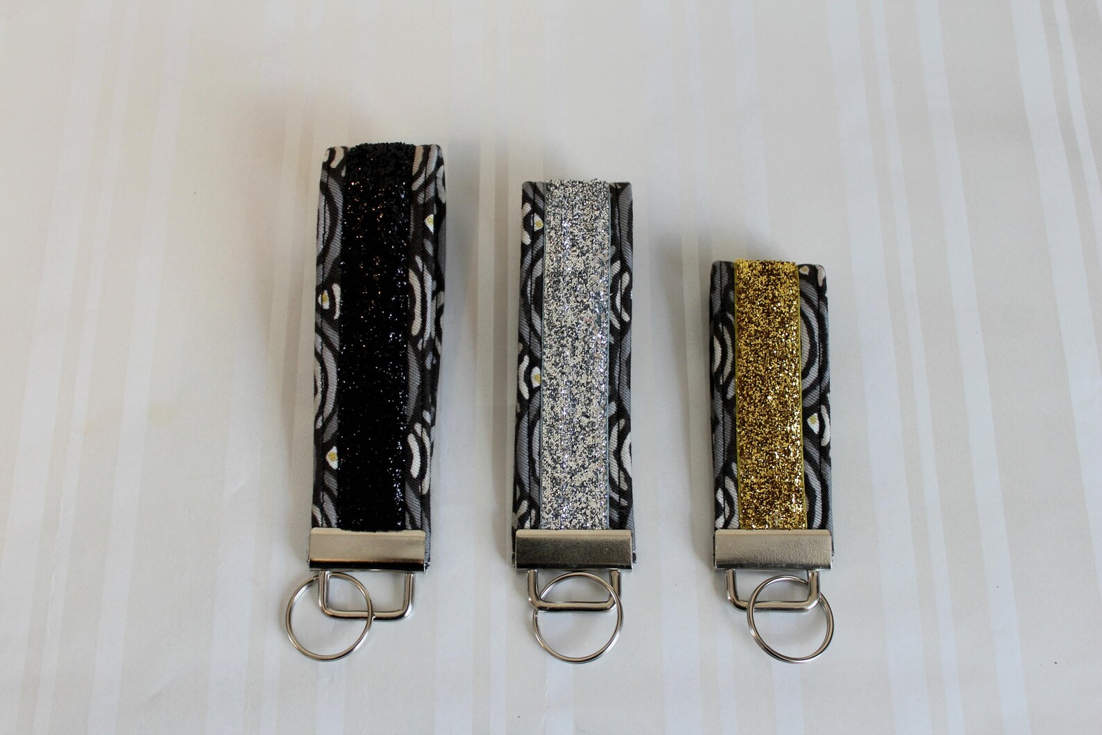 Silver Key Chain / Gold Key Fob / Set of Three Key Chains - Etsy