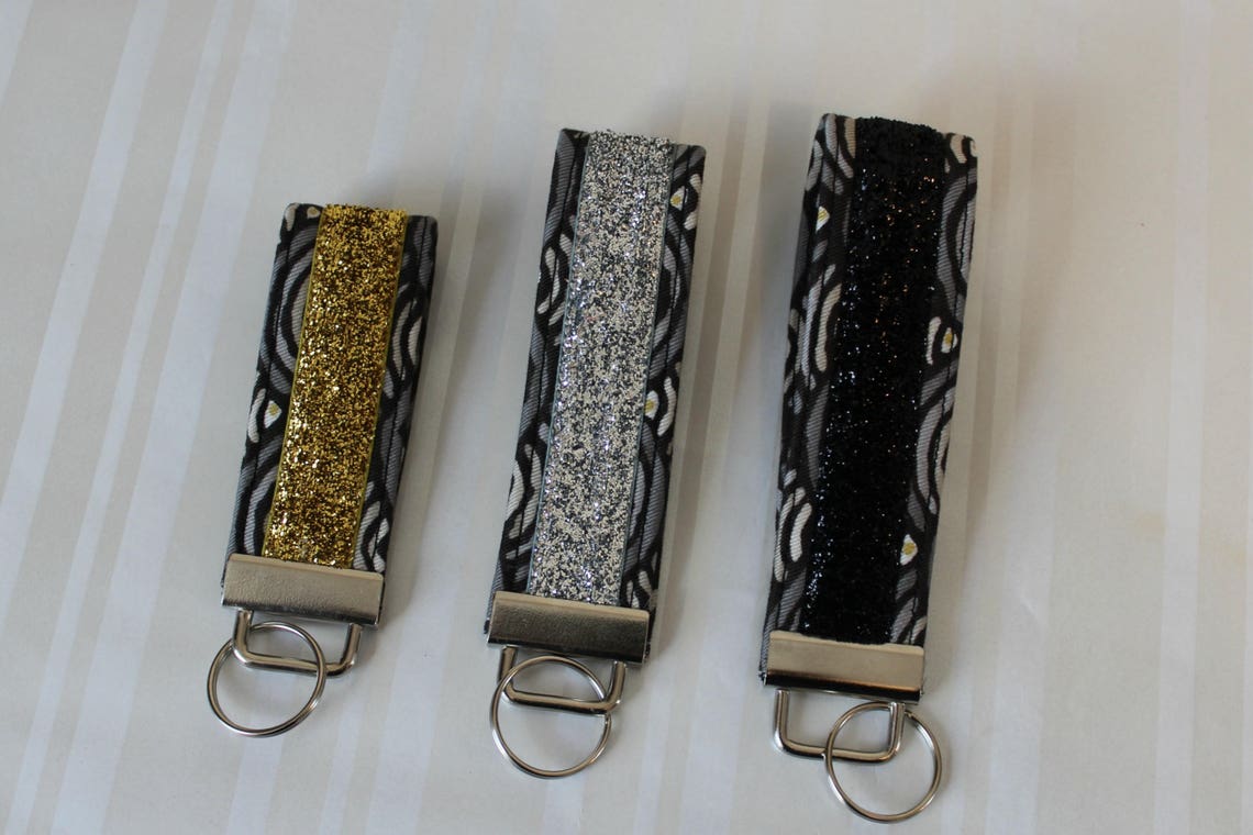 Silver Key Chain / Gold Key Fob / Set of Three Key Chains | Etsy