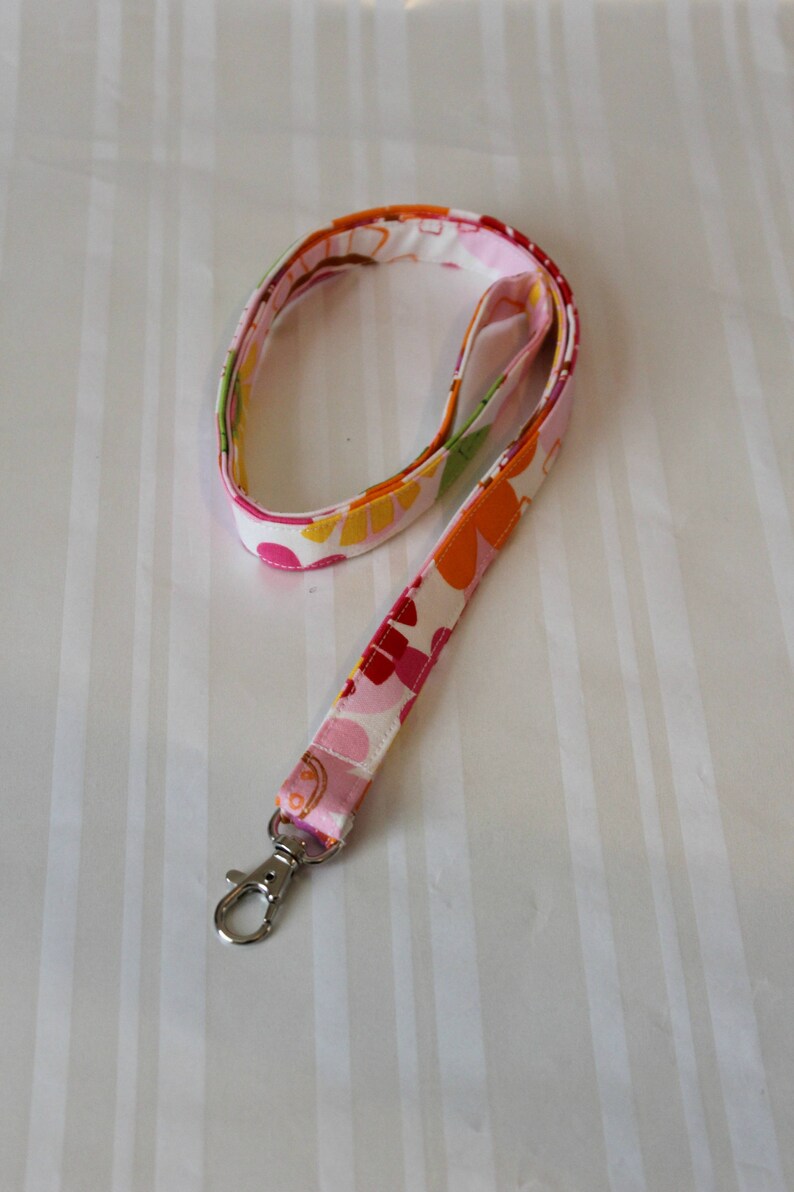 Girl Lanyard / Floral Lanyards / Pink Lanyards/id Badge Holder / Cute ...