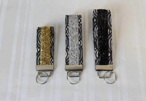 Silver Key Chain / Gold Key Fob / Set of Three Key Chains | Etsy