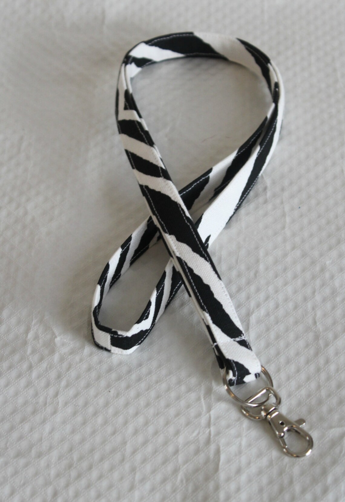 Zebra Lanyard / Black White Lanyards/Lanyards/ID Badge Holders | Etsy