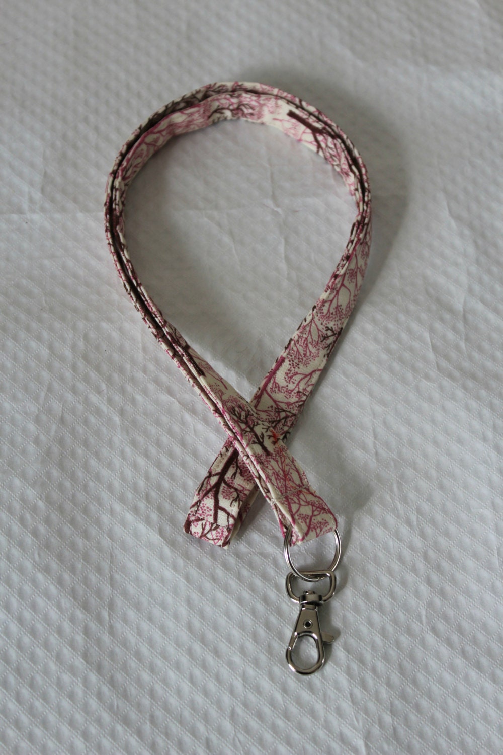 Lanyard Floral / Brown Pink Lanyards /Lanyards/ID Badge Holders /Cute ...