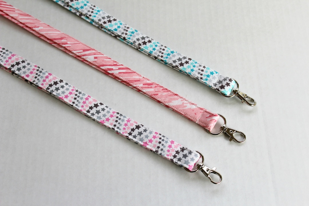 Blue White Lanyard - Pink Lanyard - Long Key Lanyard - ID Lanyard ...
