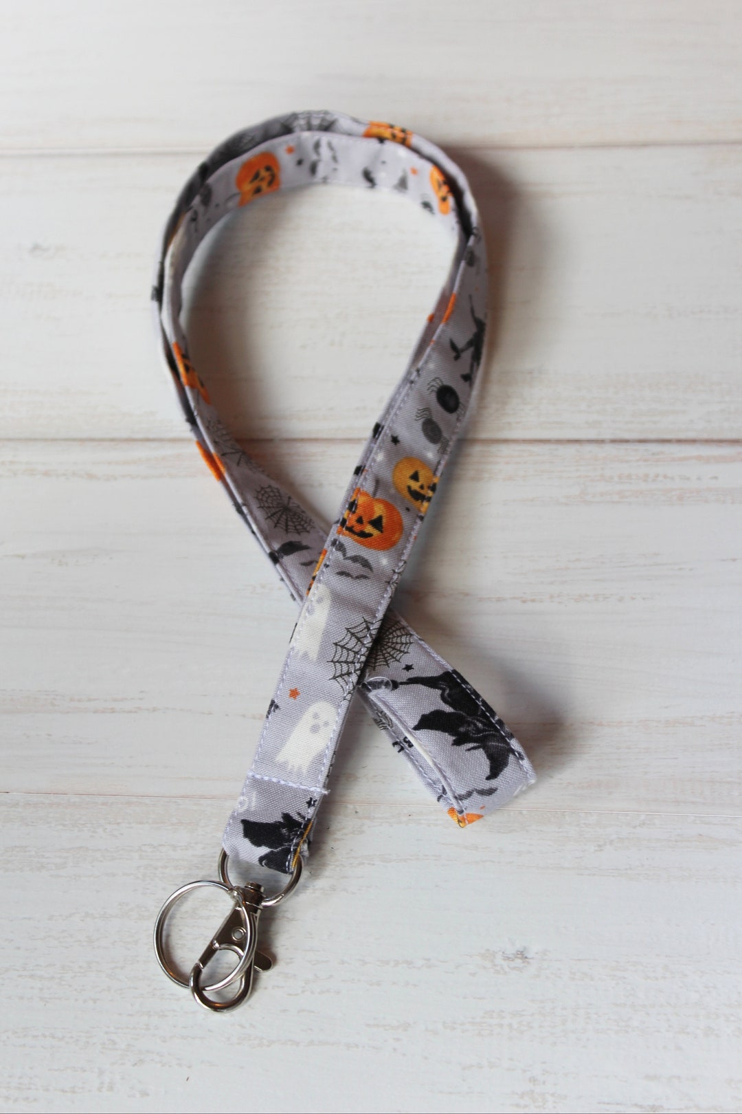Halloween Lanyards, Pumpkins Witches Lanyards, Orange Gray Lanyard ...