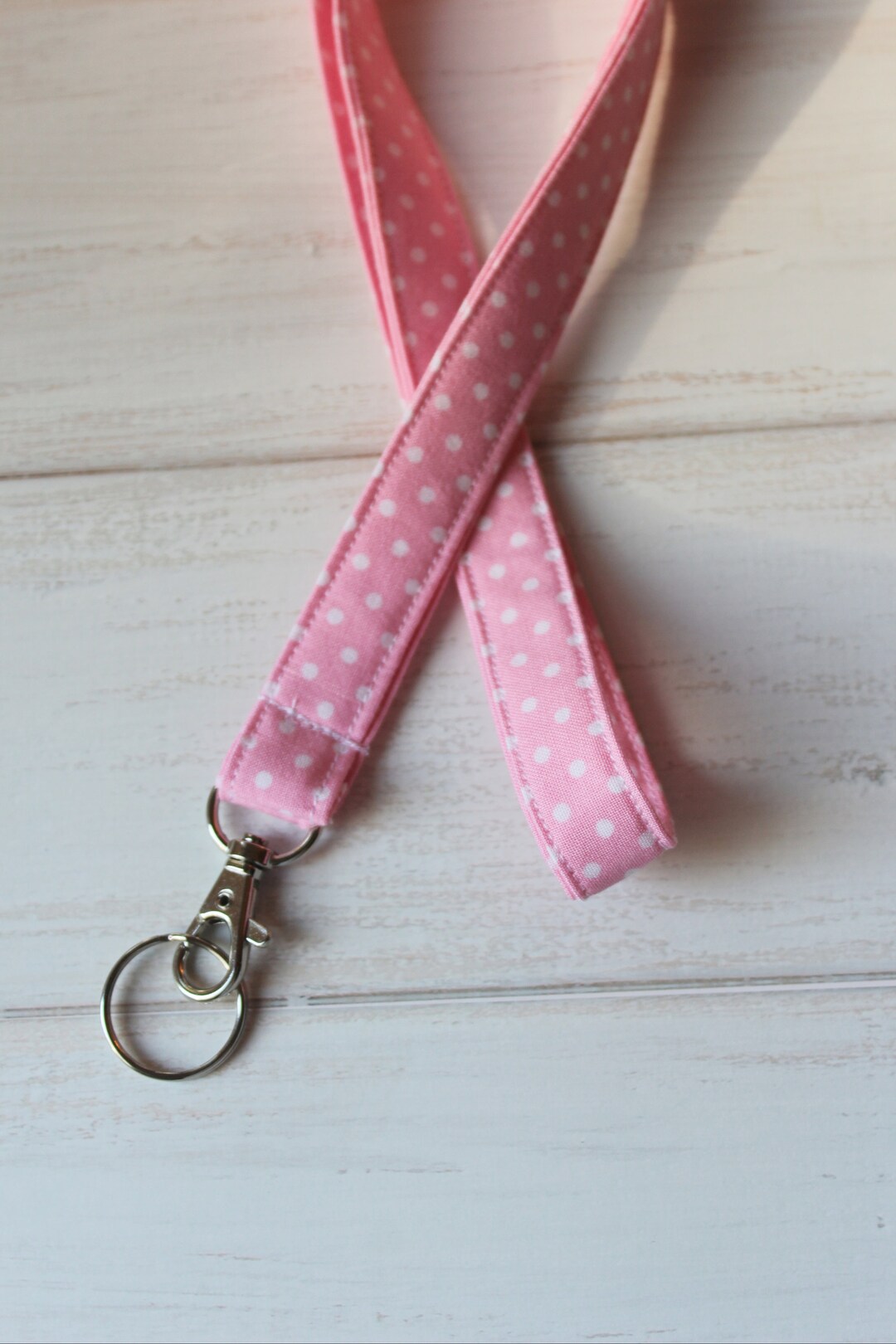 Pink Lanyard, Polka Dot Lanyard, Key Lanyard, Badge Lanyard, Pretty ...