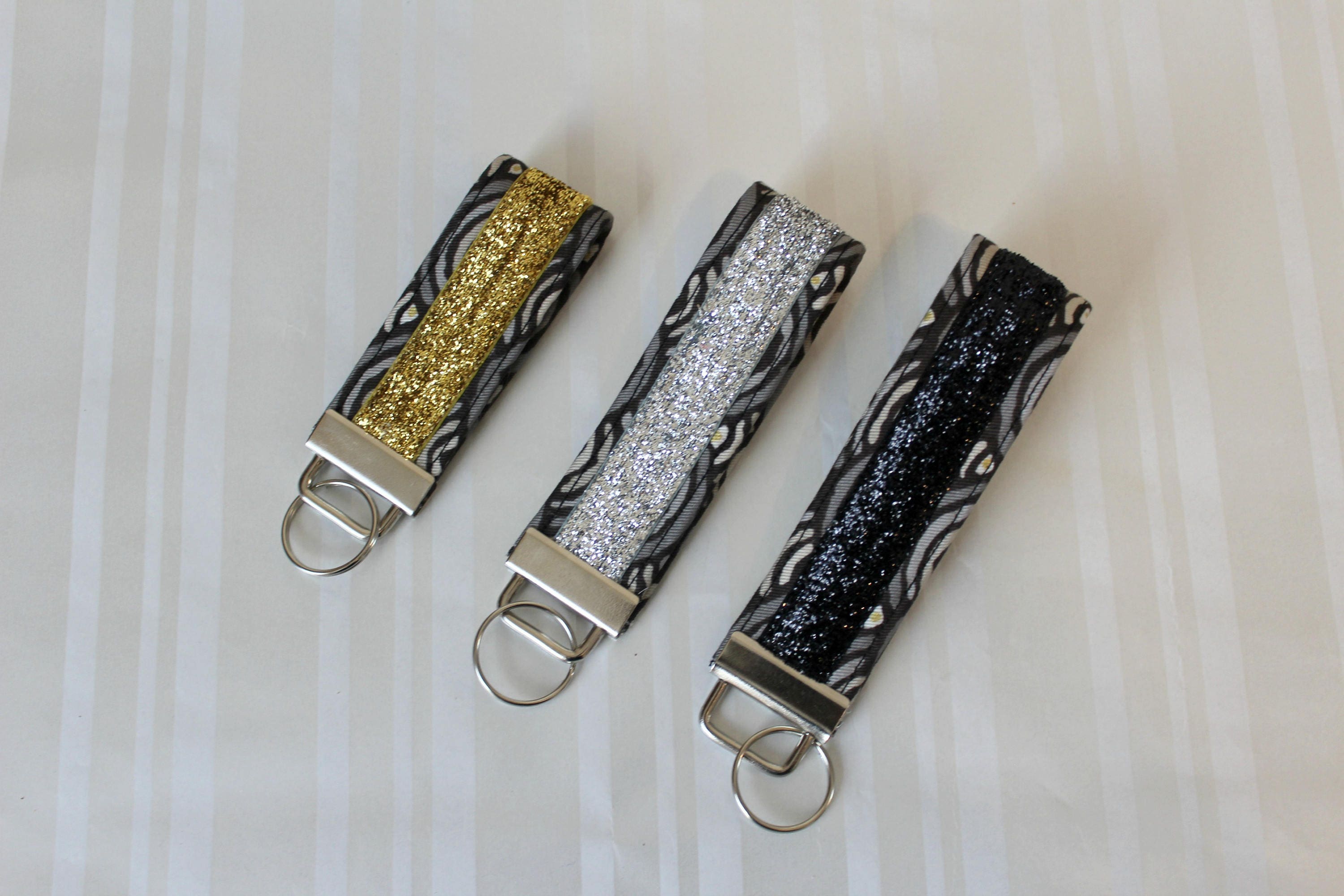 Silver Key Chain / Gold Key Fob / Set of Three Key Chains /teacher Key ...