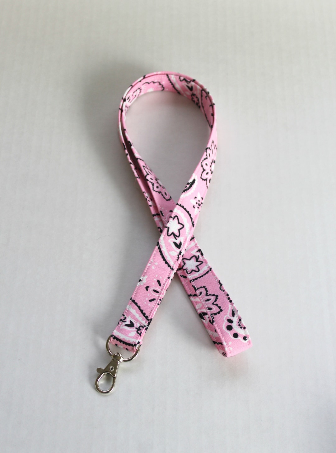 Pink Lanyard / Boho Lanyards / ID Badge Holder /cute Lanyard/ Paisley ...