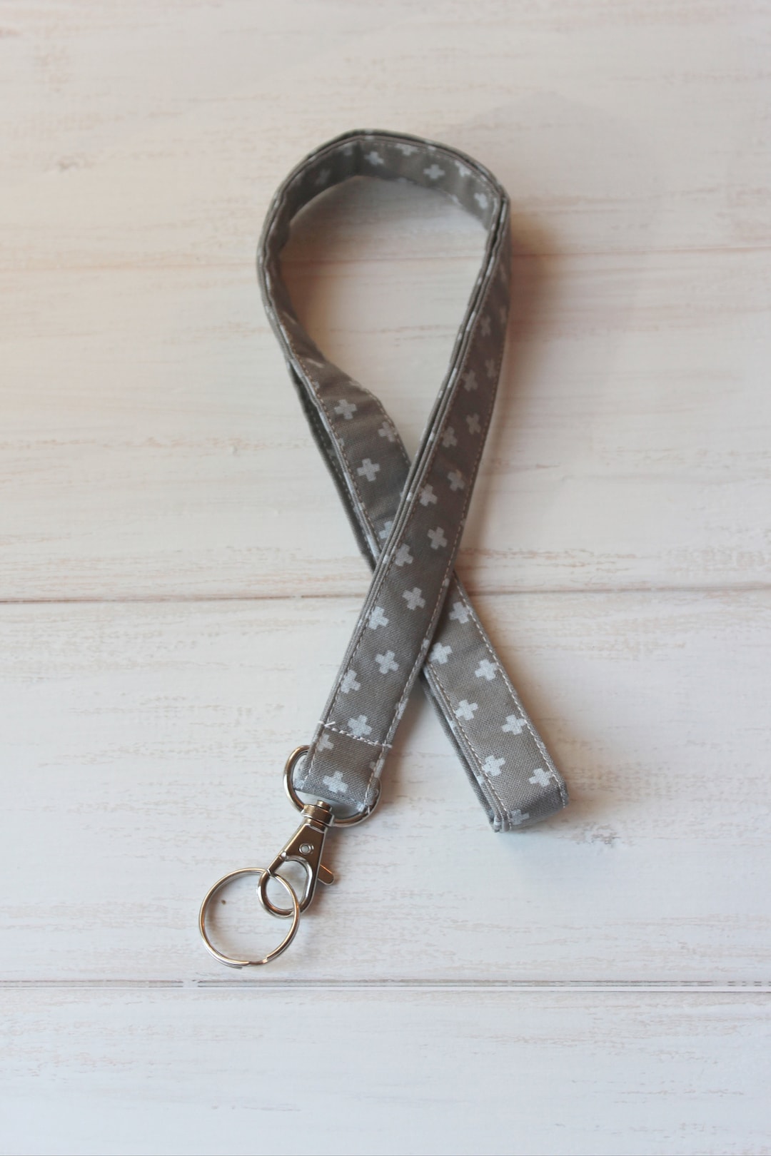 Gray Lanyard, Swiss Cross Lanyard, Nurse Lanyard, ID Badge Lanyard, Key ...