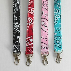 Pink Lanyard / Boho Lanyards / ID Badge Holder /cute Lanyard/ Paisley ...