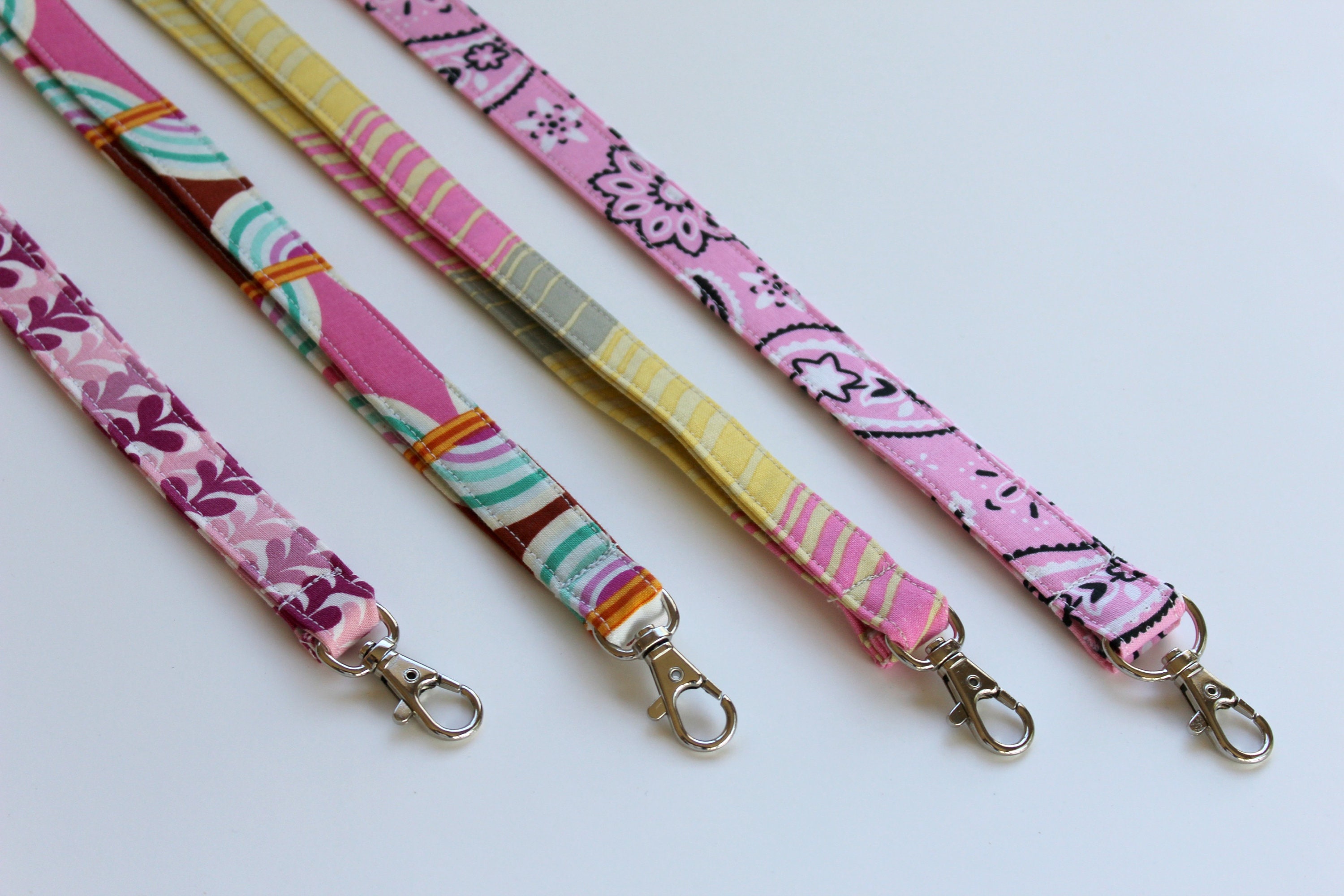 Pink Lanyard Floral Lanyard Bandana Lanyard Llavero | Etsy