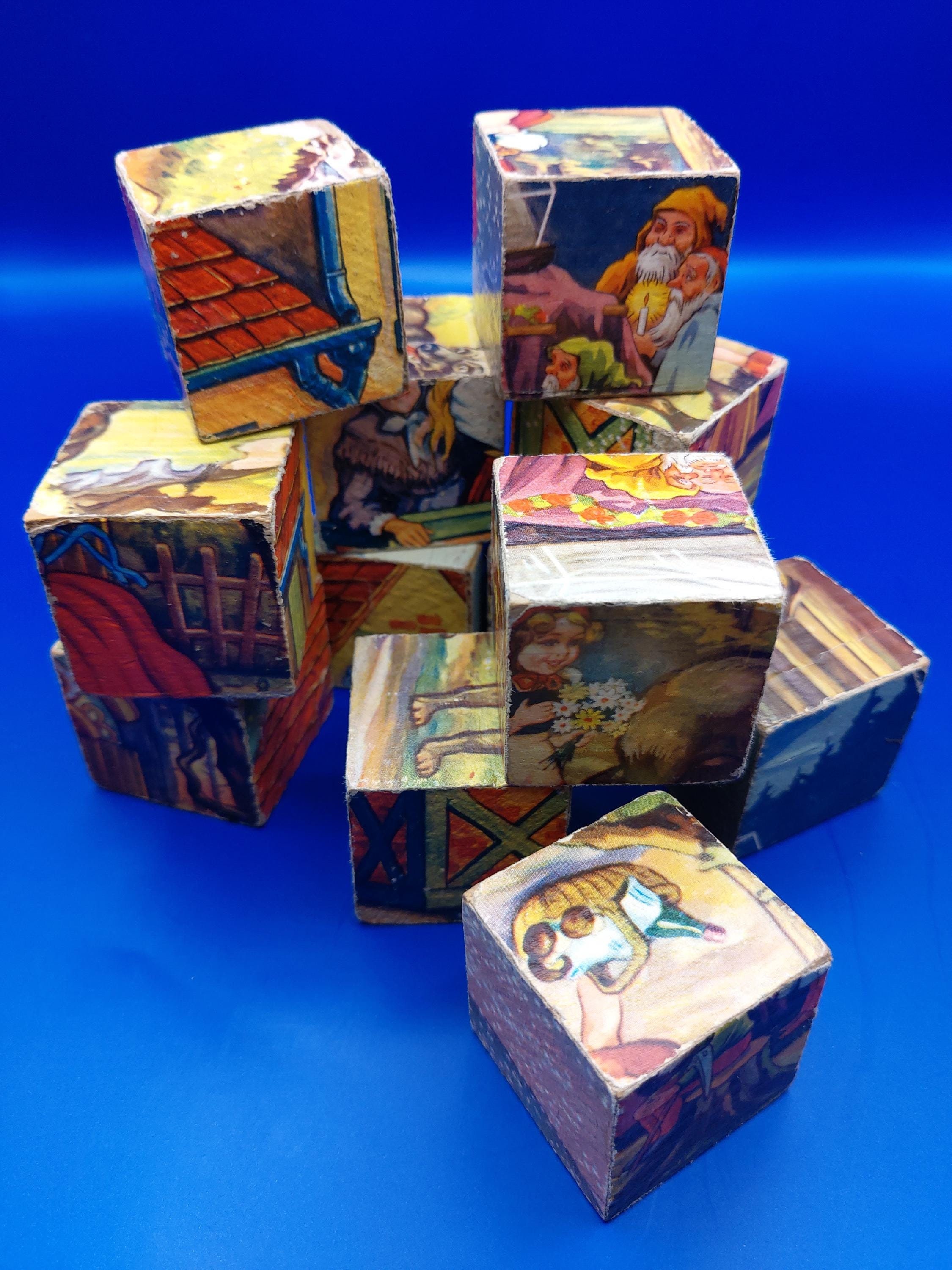 Original Vintage Wooden 12 Piece Block Puzzle. 1940's Retro Toy - Etsy