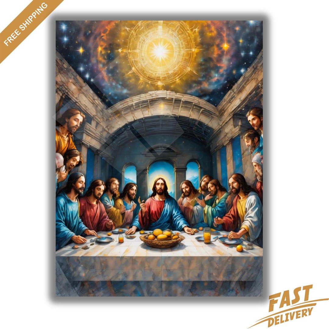 Leonardo Da Vinci's the Last Supper Tempered Glass Wall Art ...