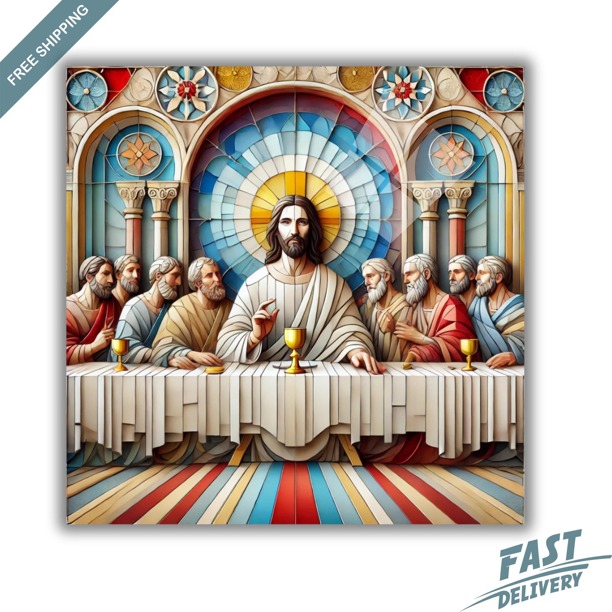 Last Supper Wall Art | the Last Supper Tempered Glass Wall Art ...
