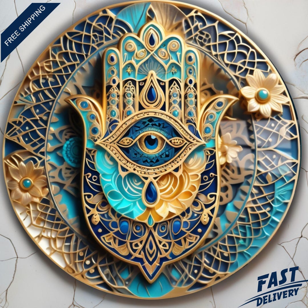 Hamsa Wall Art, Hamsa Hand Wall Art, Hamsa Art, Hamsa Wall Hanging, Hamsa Wall Decor, Hamsa ...