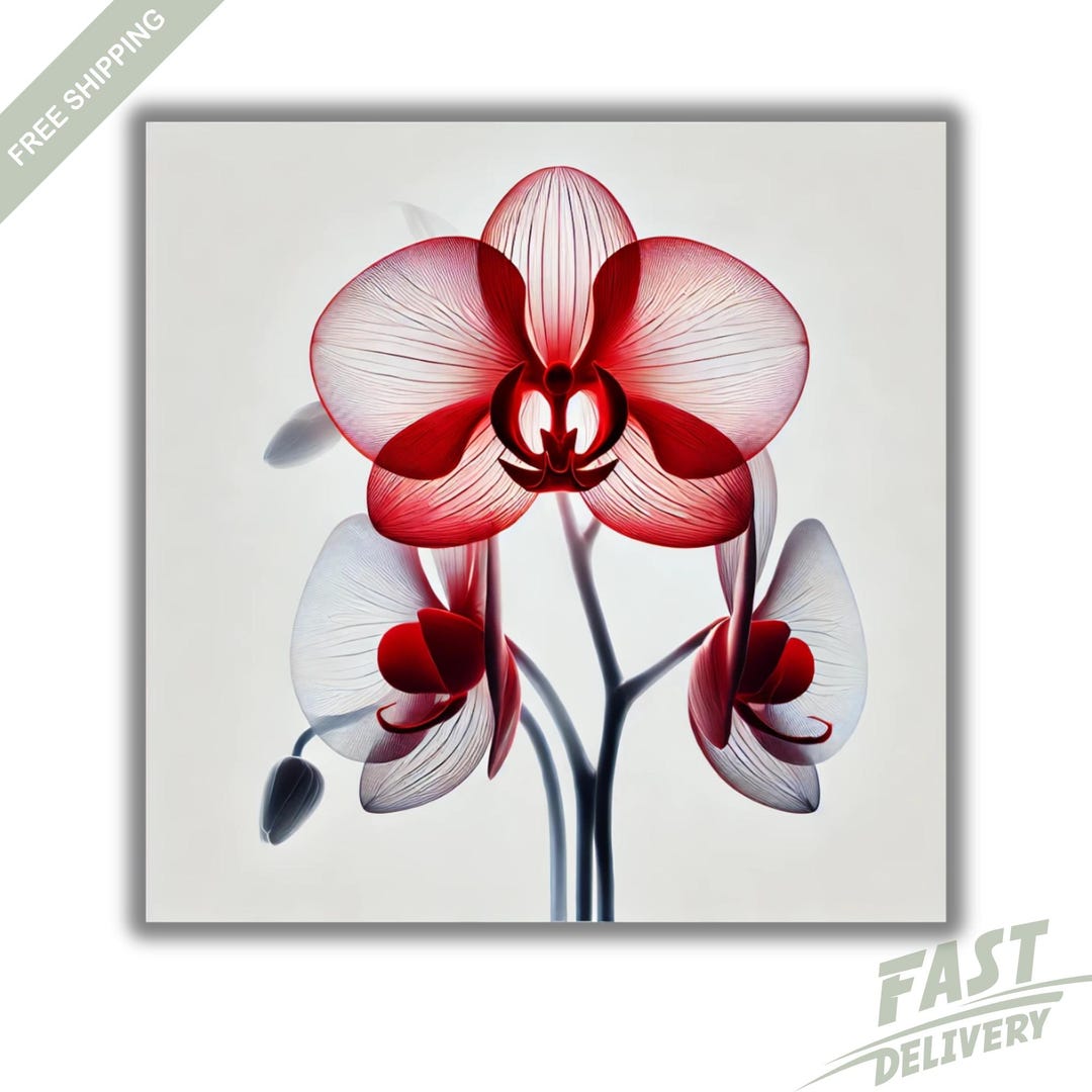 Albert Koetsier Glass Art, Red Orchid Albert Koetsier Tempered Glass ...