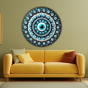 Evil Eye Wall Decor Modern Minimalist Turkish Evil Eye Art Hanging Evil ...
