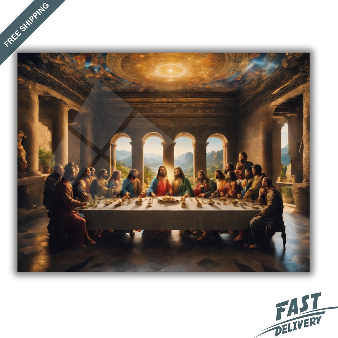 Last Supper Wall Art Tempered Glass – Inspirational Christian Decor for ...