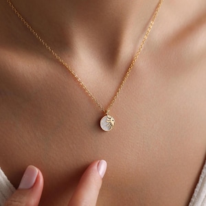 Gold Plated Enamel Mini Sun Face Disc Necklace, Minimalist Sun Necklace ...